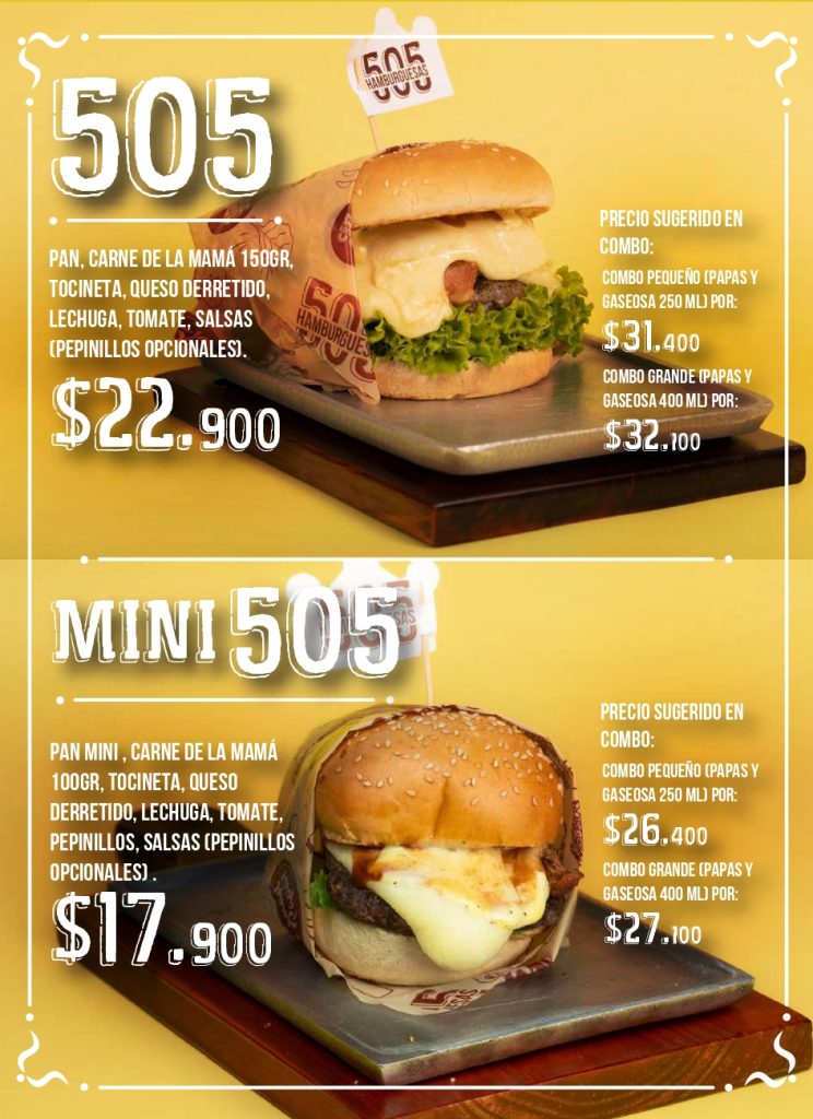 Menu 505 – Sistema en linea