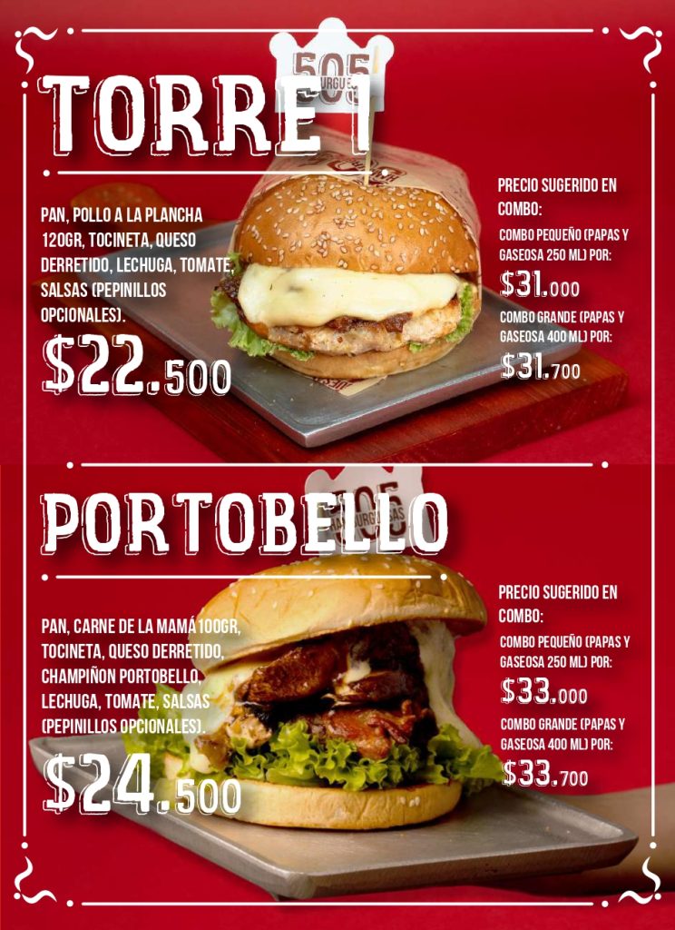 Menu 505 – Sistema en linea